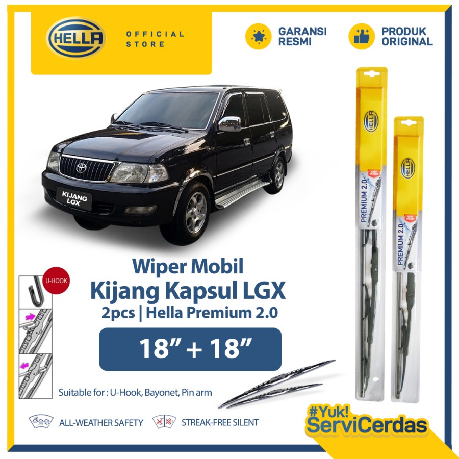 Jual Hella Wiper Mobil Toyota Kijang Kapsul Lgx 18 18 2pcs