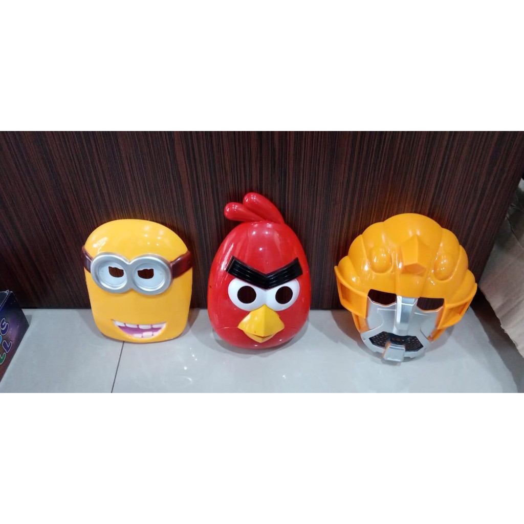 Jual Topeng minion kuning tanpa baterai tidak nyala mask pesta penutup ...