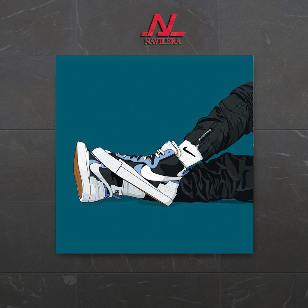 Jual NAVILERA - Hiasan Dinding Kamar Poster Kayu Shoes Sepatu Nike ...
