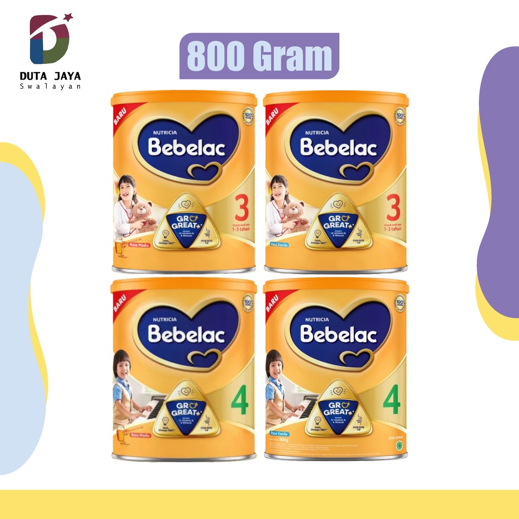 Jual Bebelac Tahap 3 Usia 1-3 Tahun, Tahap 4 Usia 3-12 Tahun Vanilla ...