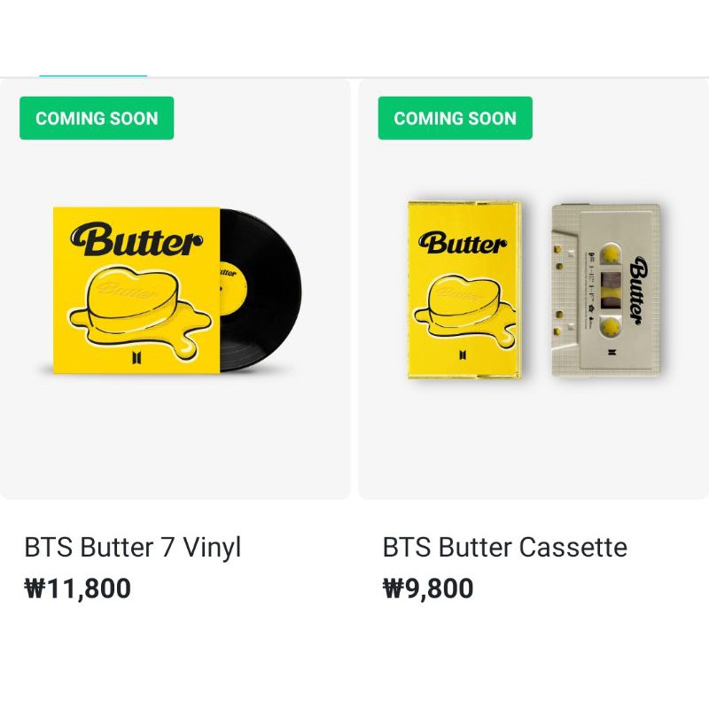 Jual OPEN PRE ORDER BTS BUTTER Vinyl & Cassette | Shopee Indonesia