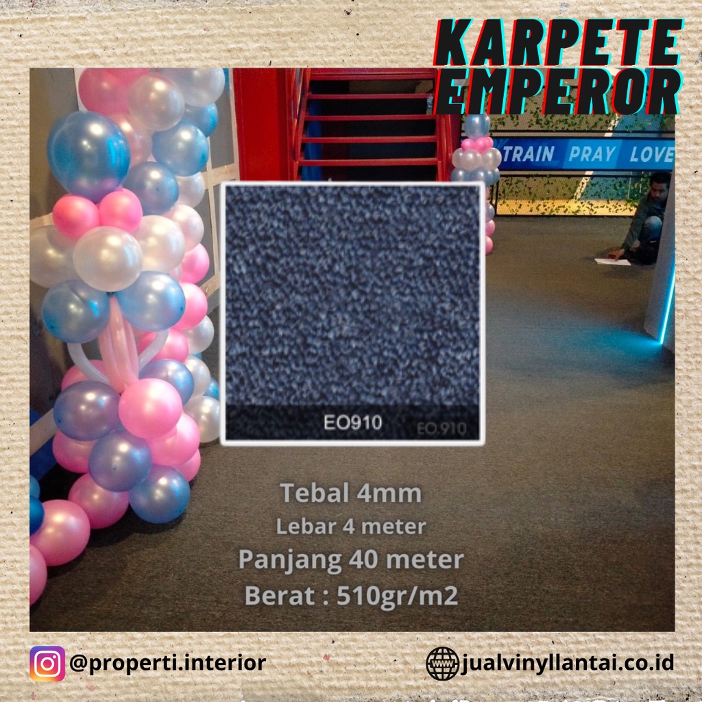 Jual Karpet Roll Emperor lebar 4 meter - tipe E0910 motif polos ...