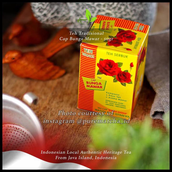 Jual Teh Indonesia - Cap Bunga Mawar 50Gr Bubuk Rose Tea Indonesian ...