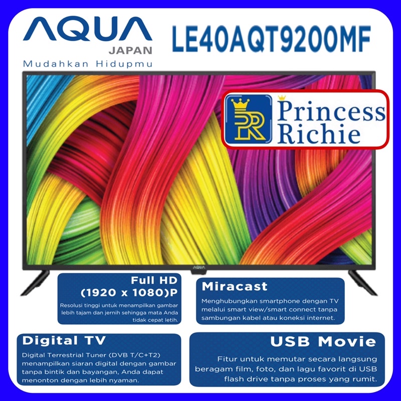 Jual TV Led Aqua 40 inch Full HD Miracast LE40AQT9200MF | Shopee Indonesia