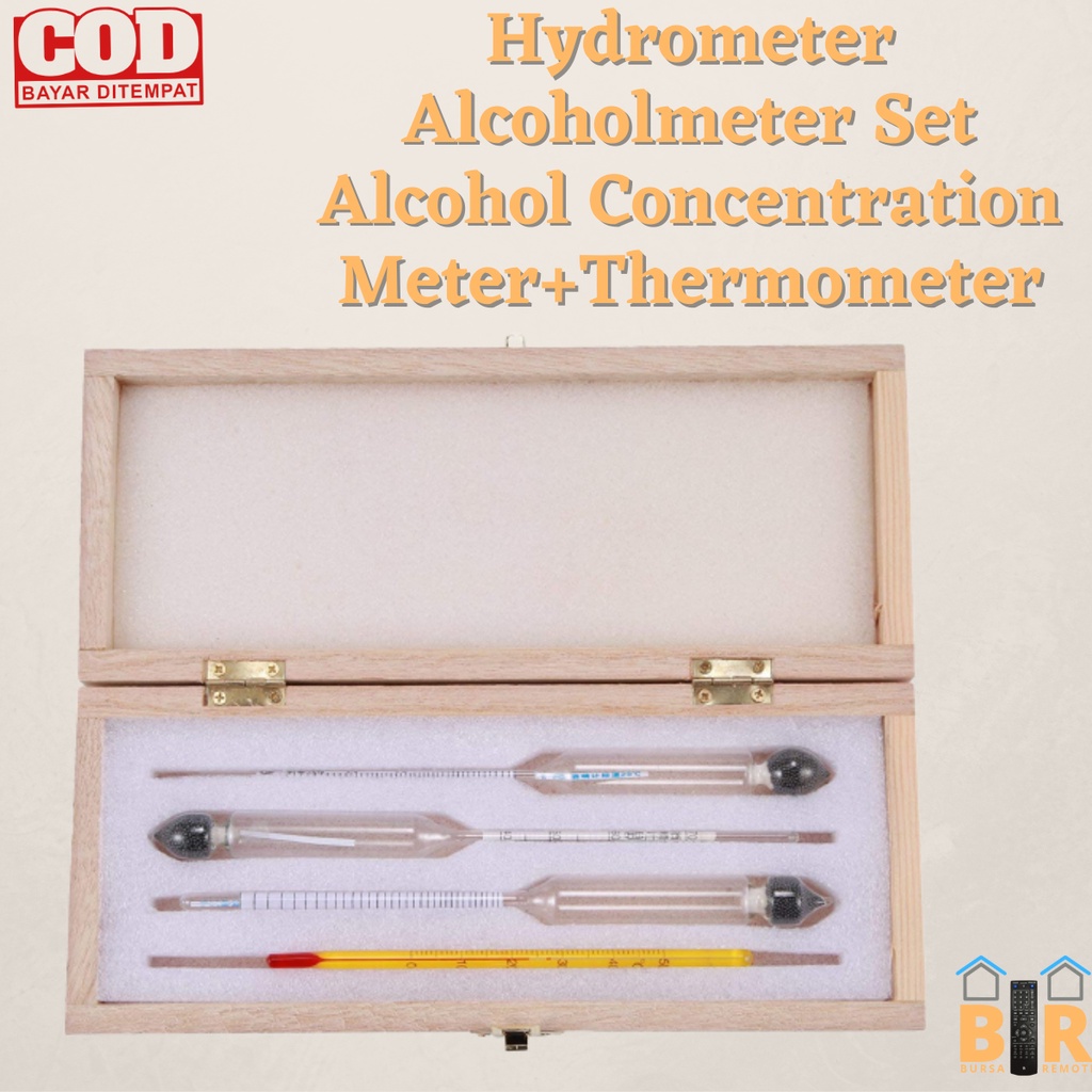 Jual Hydrometer Alcoholmeter Set Alcohol Concentration Meter ...