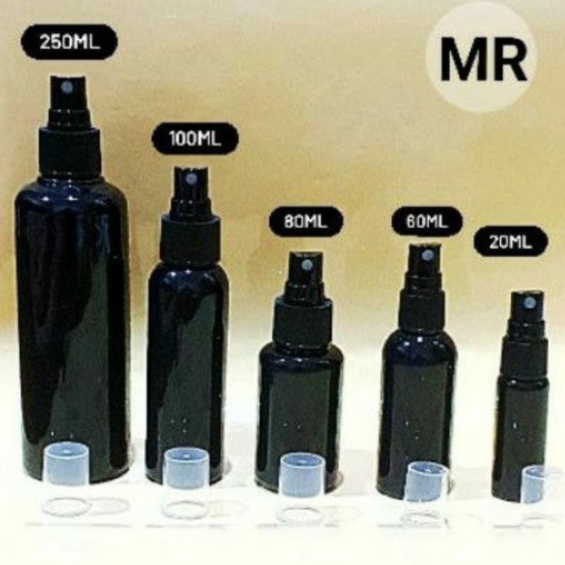 Jual Botol Spray Hitam 60ml 100ml 250ml + Tutup Spray | Botol Plastik ...