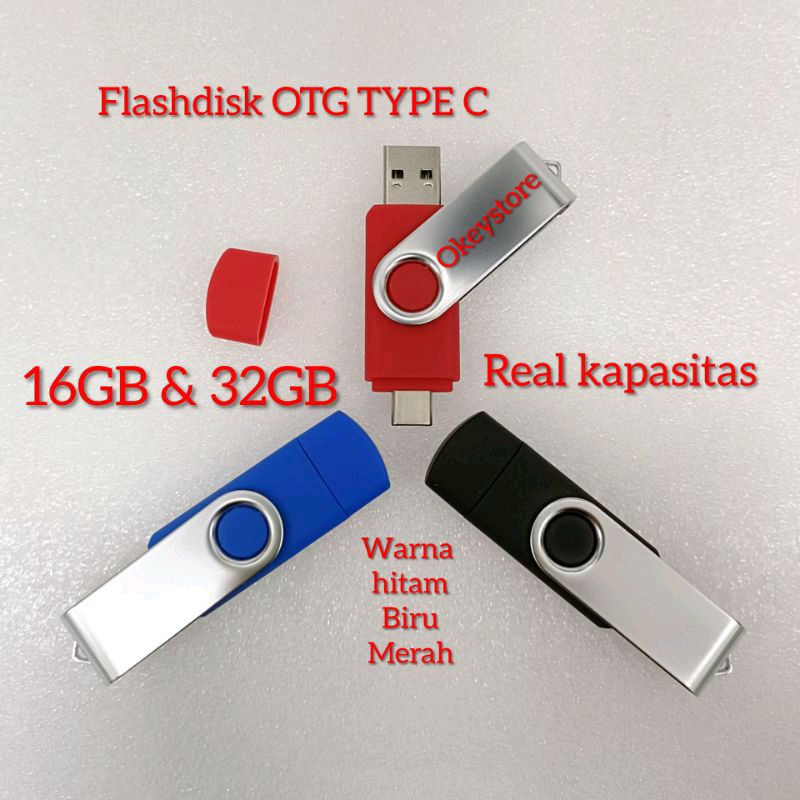 Jual FLASHDISK 16GB 32GB OTG TIPE C PUTAR TPCPL01 REAL KAPASITAS ...