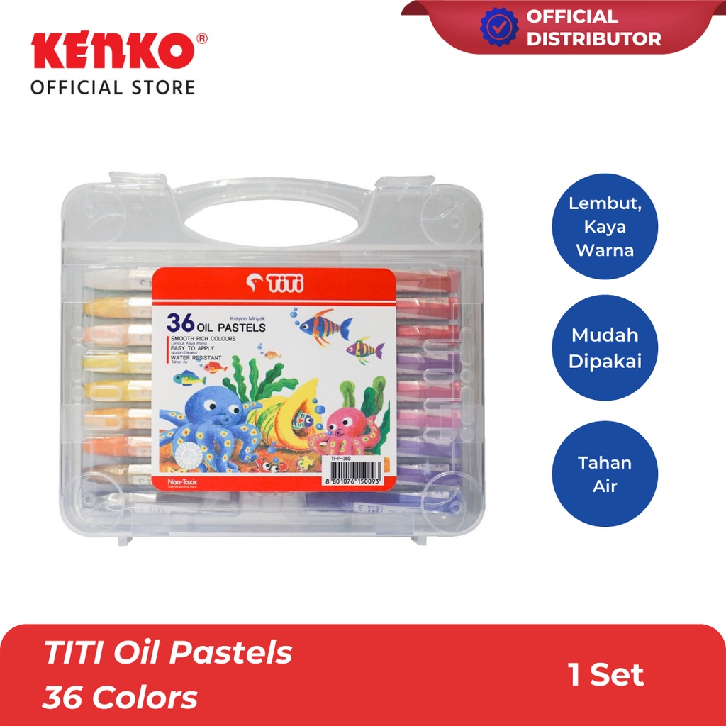 Jual TITI OIL PASTEL / Krayon / Crayon 36 Colors KENKO STATIONERY ...
