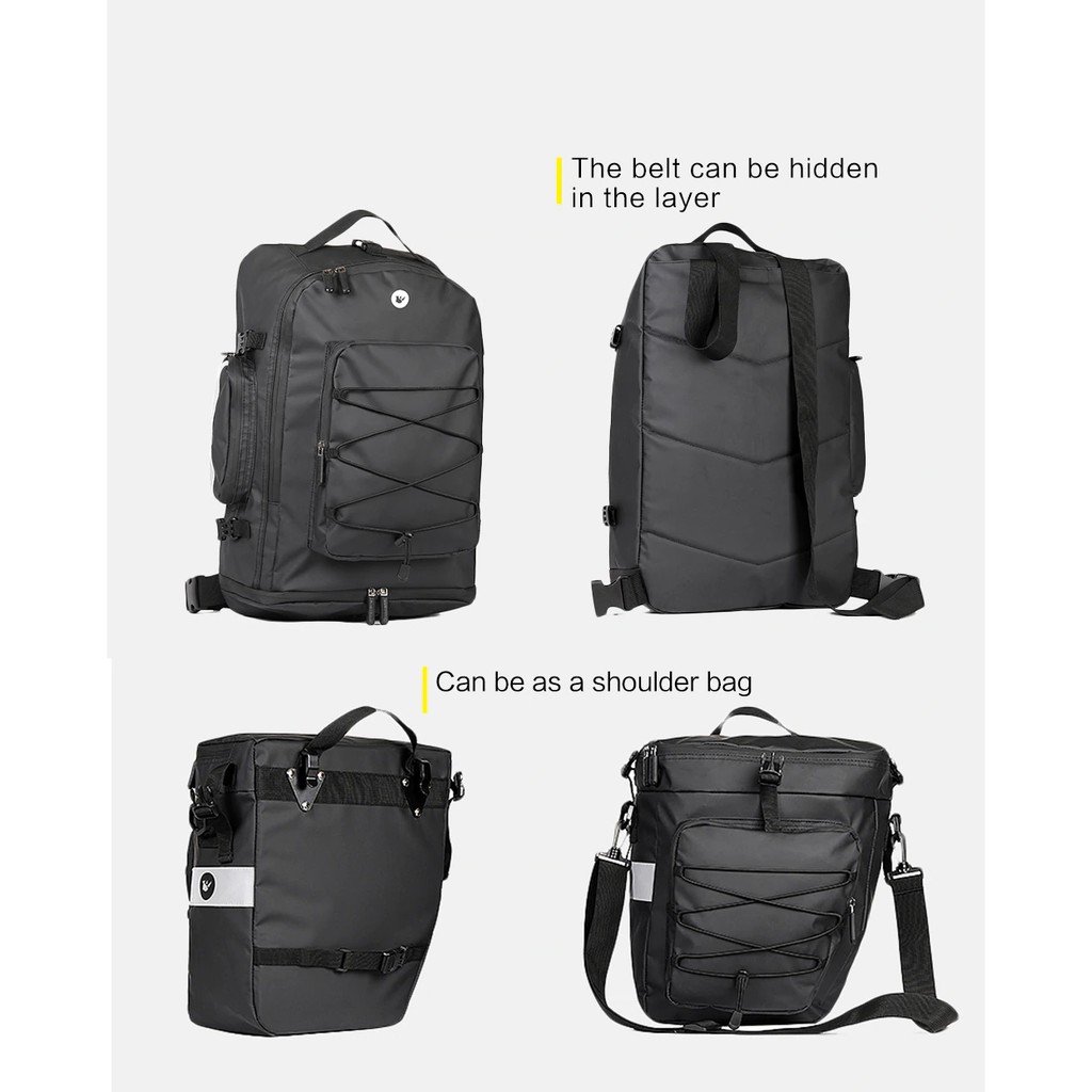 Jual Tas Pannier Sepeda 3in1 Touring Double Side 65L waterproof ...