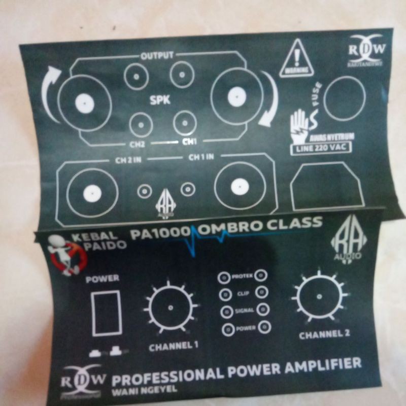 Jual Stiker Panel Power Amplifier Depan Dan Belakang | Shopee Indonesia