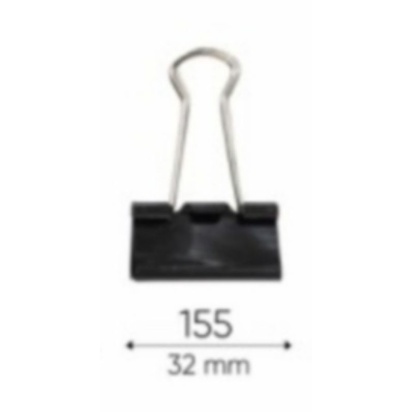 Jual 1Pcs Binder Clip V-TEC -Binder clip Hitam kecil -Binder clip besar ...