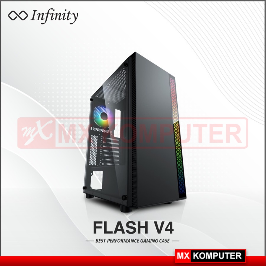 Jual Casing Infinity Flash V4 Tempered Glass ATX mATX Gaming Case ...