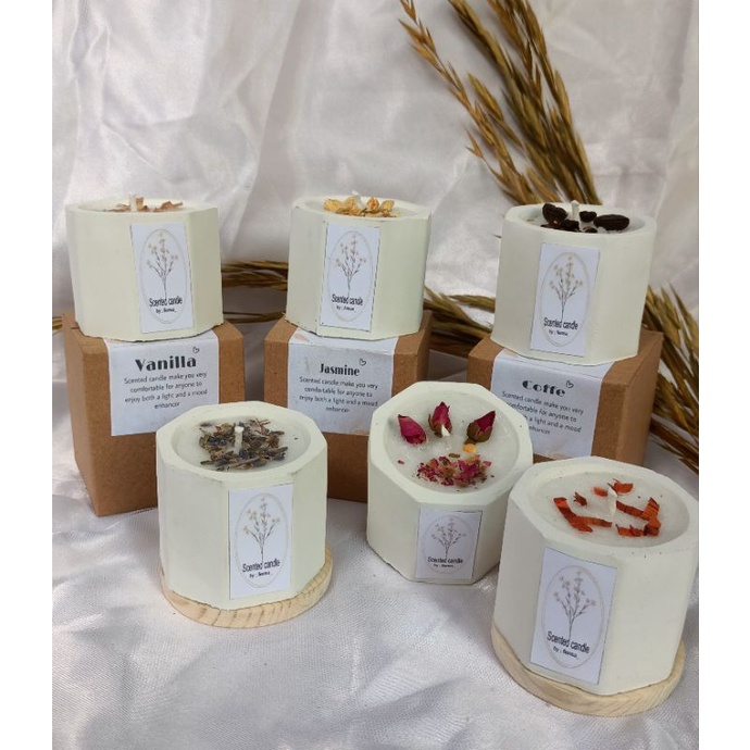 Jual Souvenir Scented Candle[free tatakan + box] Lilin Aromaterapi ...