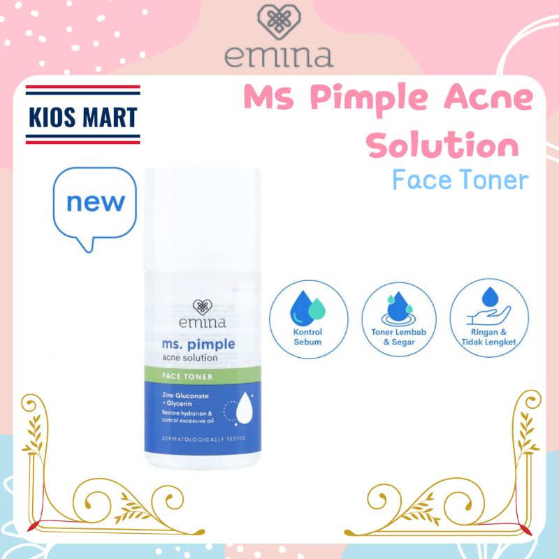 Jual Emina Ms Pimple Acne Solution Face Toner 50ml | Shopee Indonesia