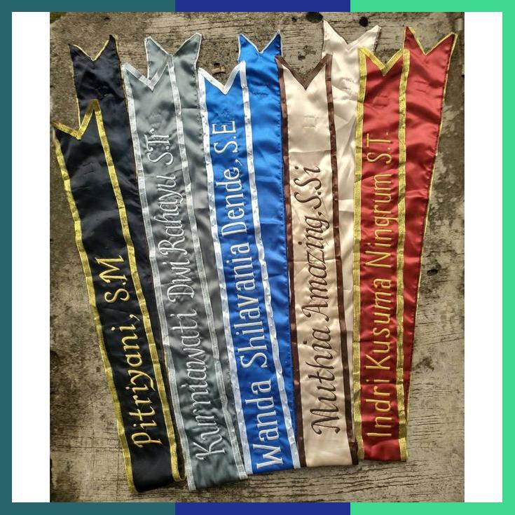 Jual Selempang Sash Wisuda Tebal Satin Pita Kilat Sehari Jadi | Shopee ...