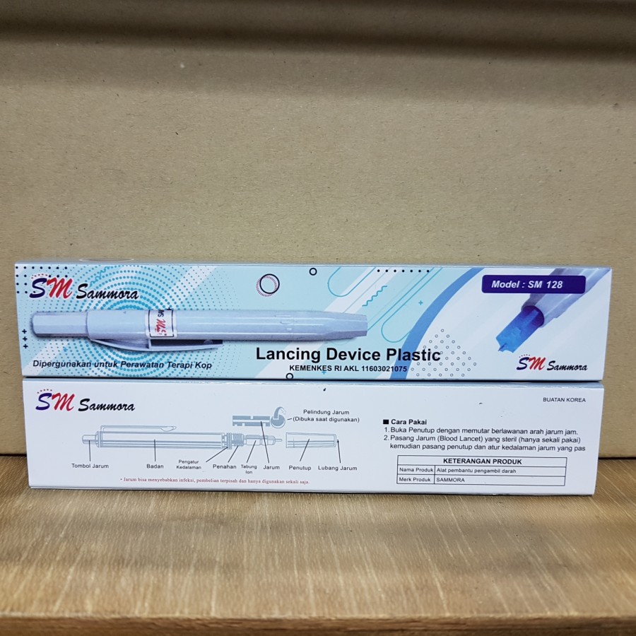 Jual Lancing Device Plastik / Pena Lancet Bekam Sammora SM-128 Asli ...