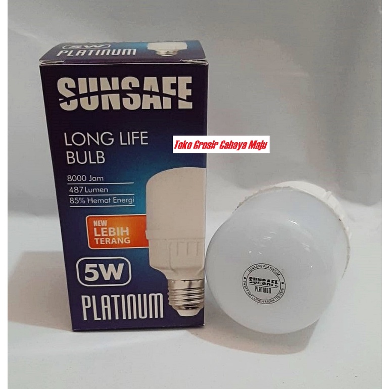 Jual Lampu Bohlam LED 5w 5 watt Tabung Kapsul Capsul Sunsafe | Shopee Indonesia