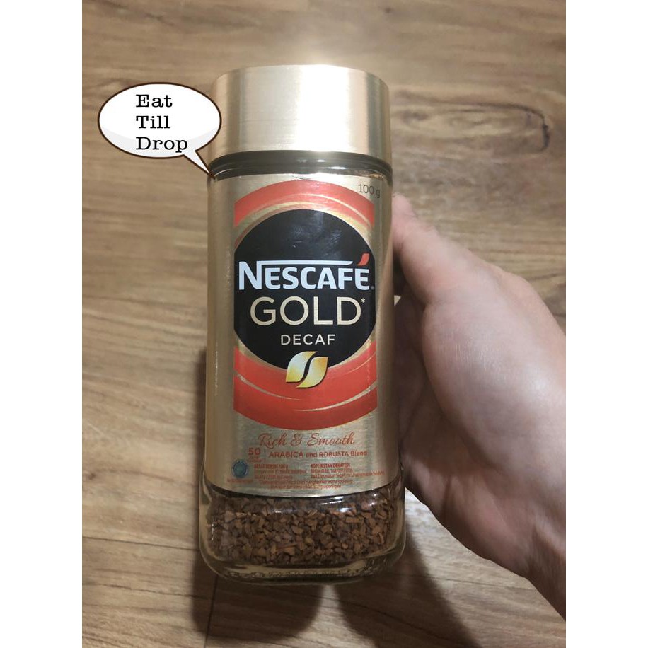 Jual KOPI COFFEE NESCAFE GOLD INSTANT DECAF ARABICA AND ROBUSTA 100 ...
