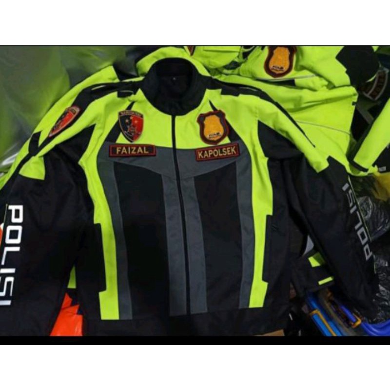 Jual Jaket Polisi Bordir berkualitas + Atribut Gratis nama(Ukuran Chat ...