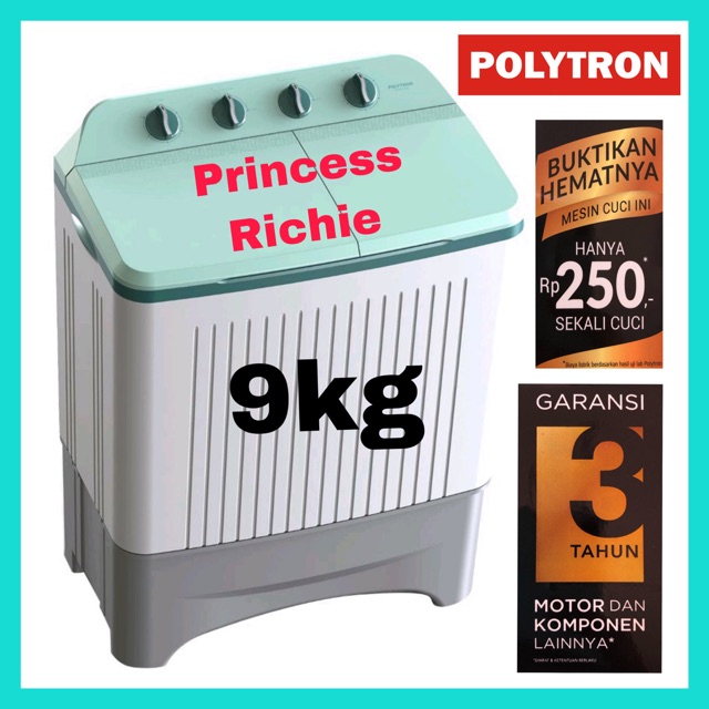 Jual Mesin cuci Polytron 9kg Low watt PWM 9366 | Shopee Indonesia