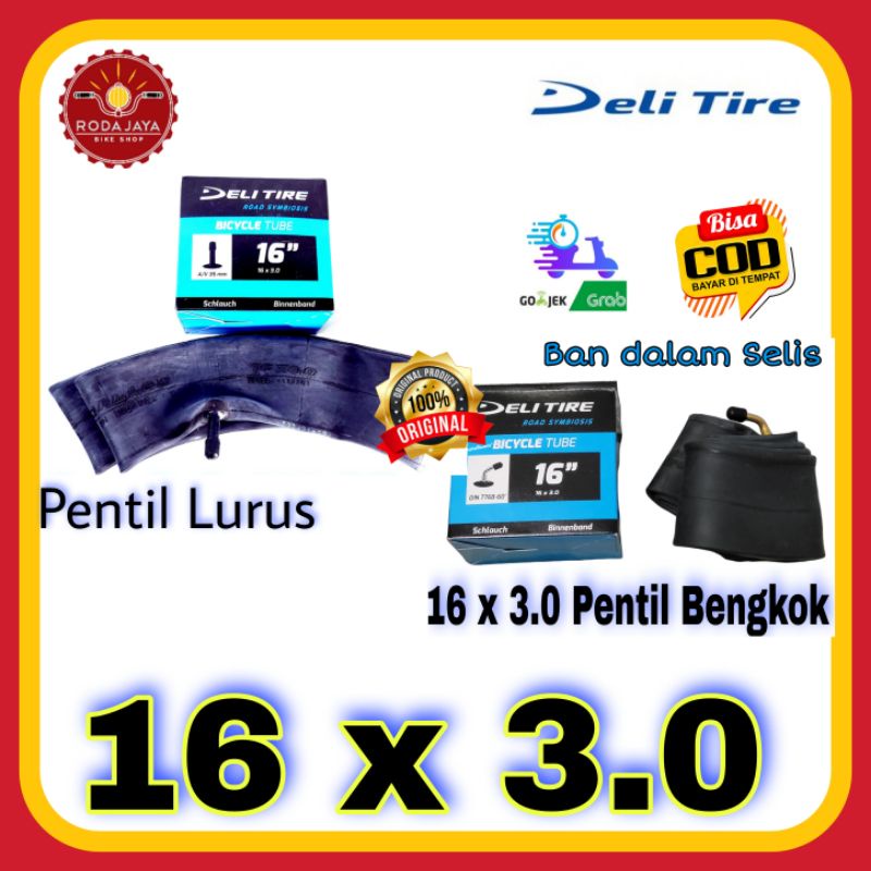Jual DELI TIRE 16 x 2.50/3.0 AV 35mm Ban Dalam Sepeda SELIS Jumbo | Shopee Indonesia