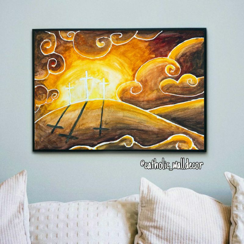 Jual Poster kayu Hiasan dinding Rohani Kristen Katolik Tema Paskah ...