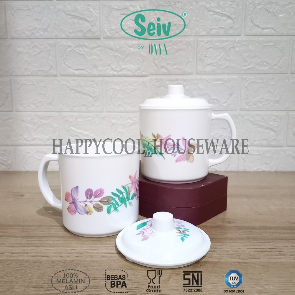 Jual SEIV Mug Tutup | Gelas Tutup | Cangkir Tutup Besar 600ML Motif ...