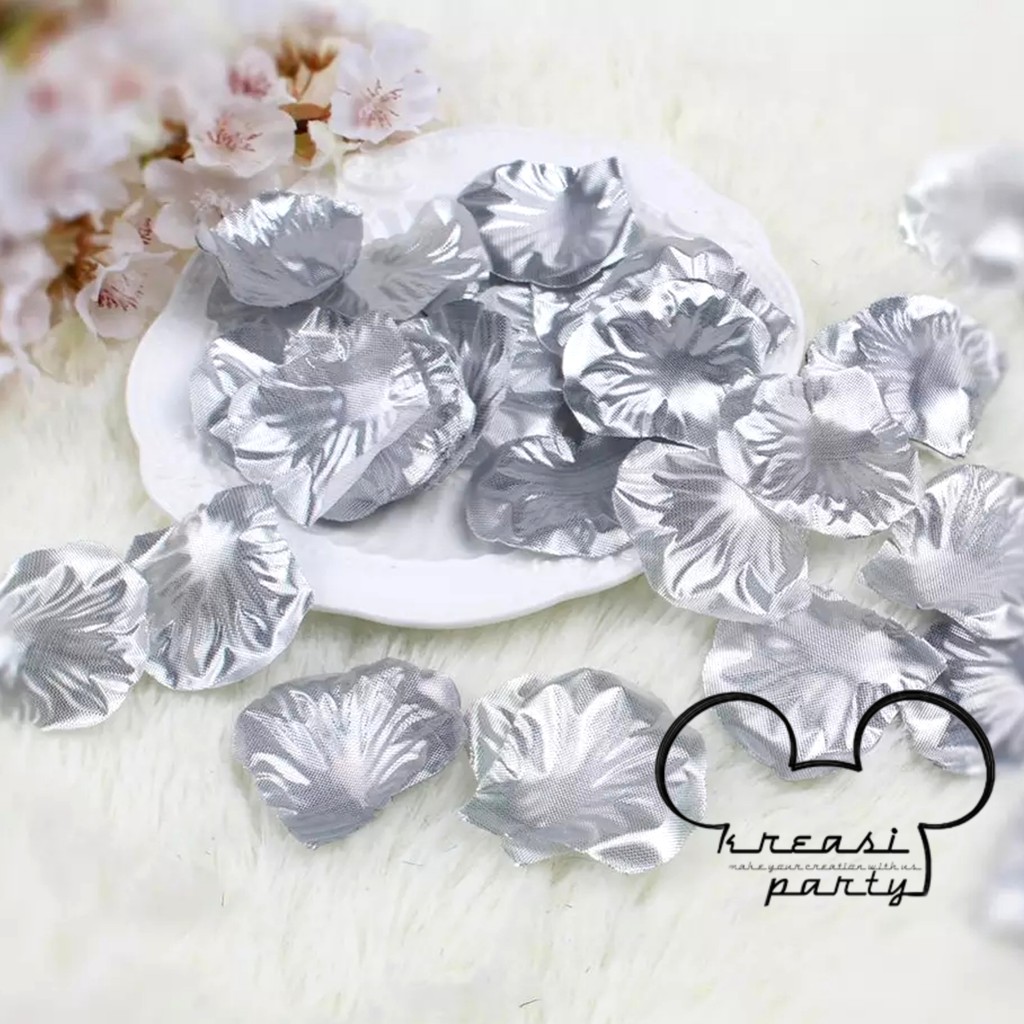 Jual Rose Petal Silver / Bunga Tabur / Bunga Artifisial / Kelopak Bunga ...