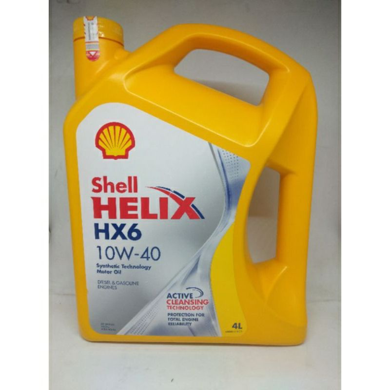 Jual Shell Helix HX6 Sae 10/40 Bensin & Diesel isi 4 Liter Galon ...