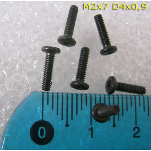 Jual Baut/Sekrup Laptop Notebook Netbook M2x7 D4x0.9 Thin-Head Black ...