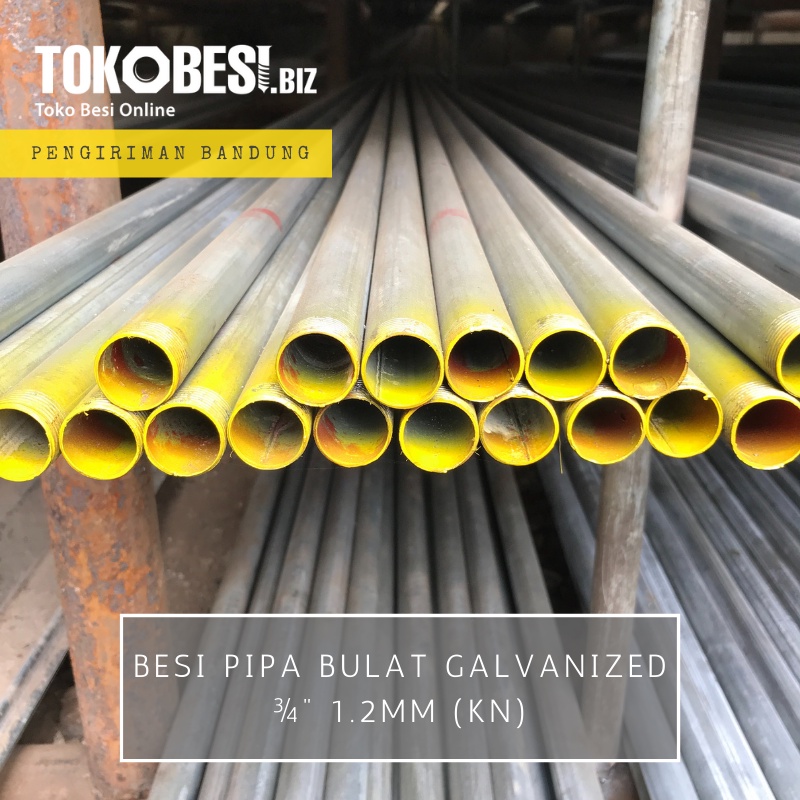 Jual Besi Pipa Bulat Galvanized 3/4" 1.2mm (kn) | Shopee Indonesia