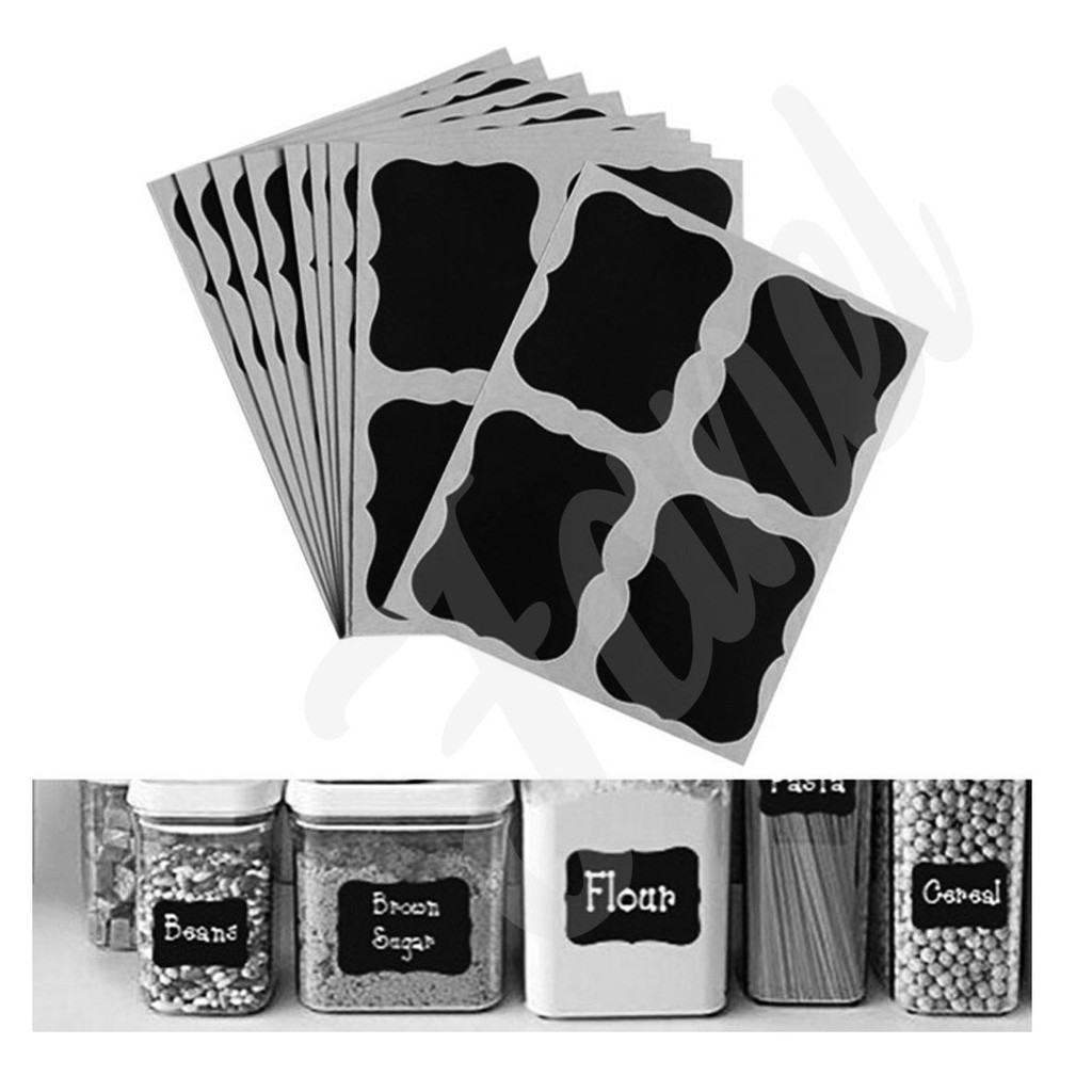 Jual Stiker Label dapur Papan Doff Sticker Label Hitam Papan Tulis ...