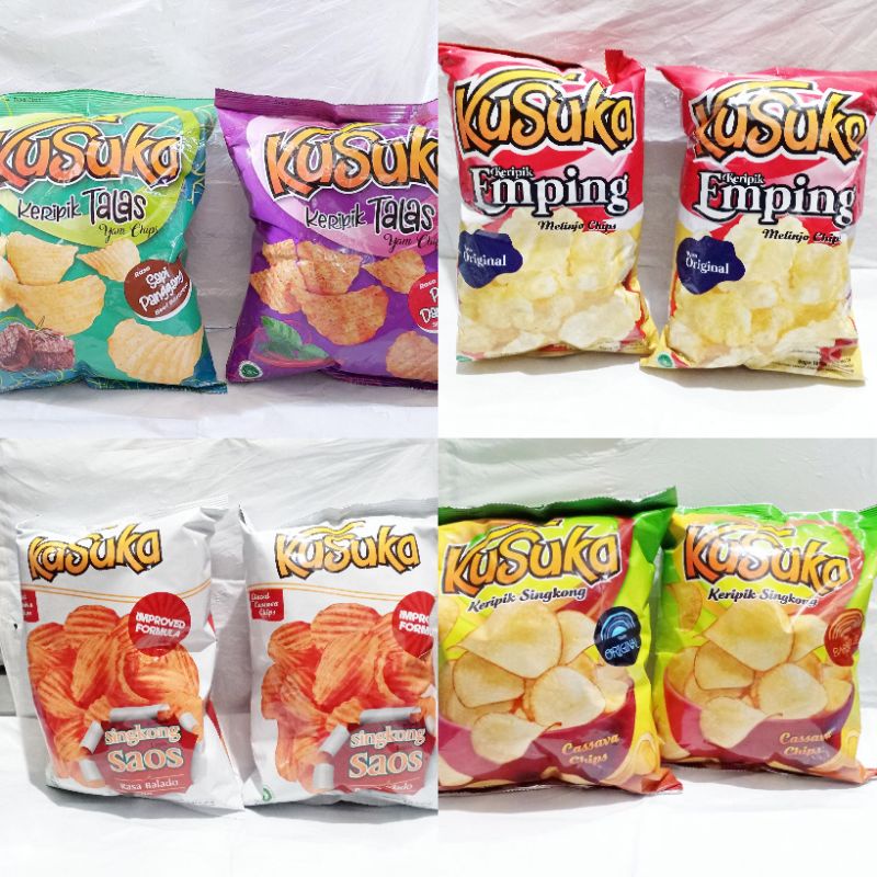 Jual Kusuka Keripik Singkong / Emping Melinjo / Keripik Talas / Keripik Ubi | Shopee Indonesia