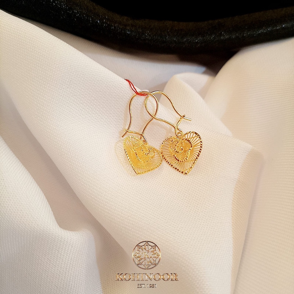 Jual KOHINOOR ANTING GOLD LOVE KENDARI COMB KADAR 700 ASLI | Shopee ...