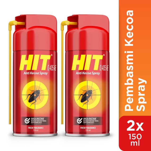 Jual HIT Anti Kecoa Spray 150ml x 2 Pcs - Pembasmi Kecoa | Shopee Indonesia