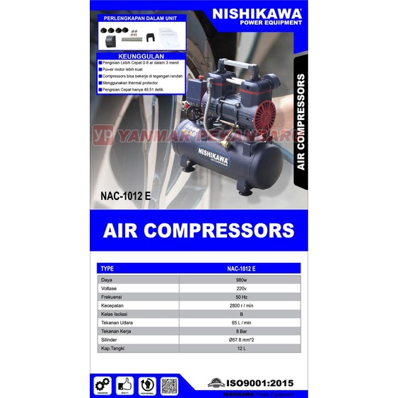 Jual Nishikawa Oil Less AIR COMPRESSOR-KOMPRESOR ANGIN Tanpa Oli NAC ...