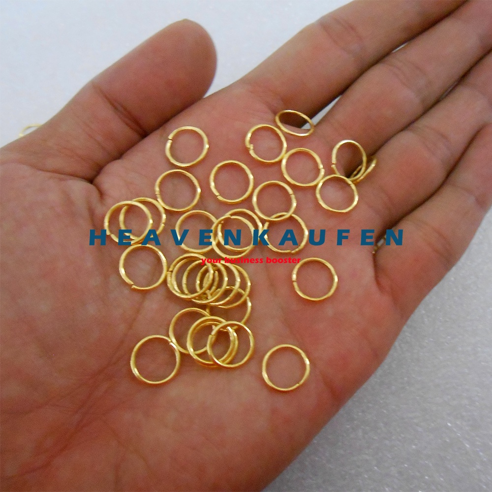 Jual Ring Bulat Kecil Tipis Diameter Lubang 8 mm Gold Emas Untuk Ring ...