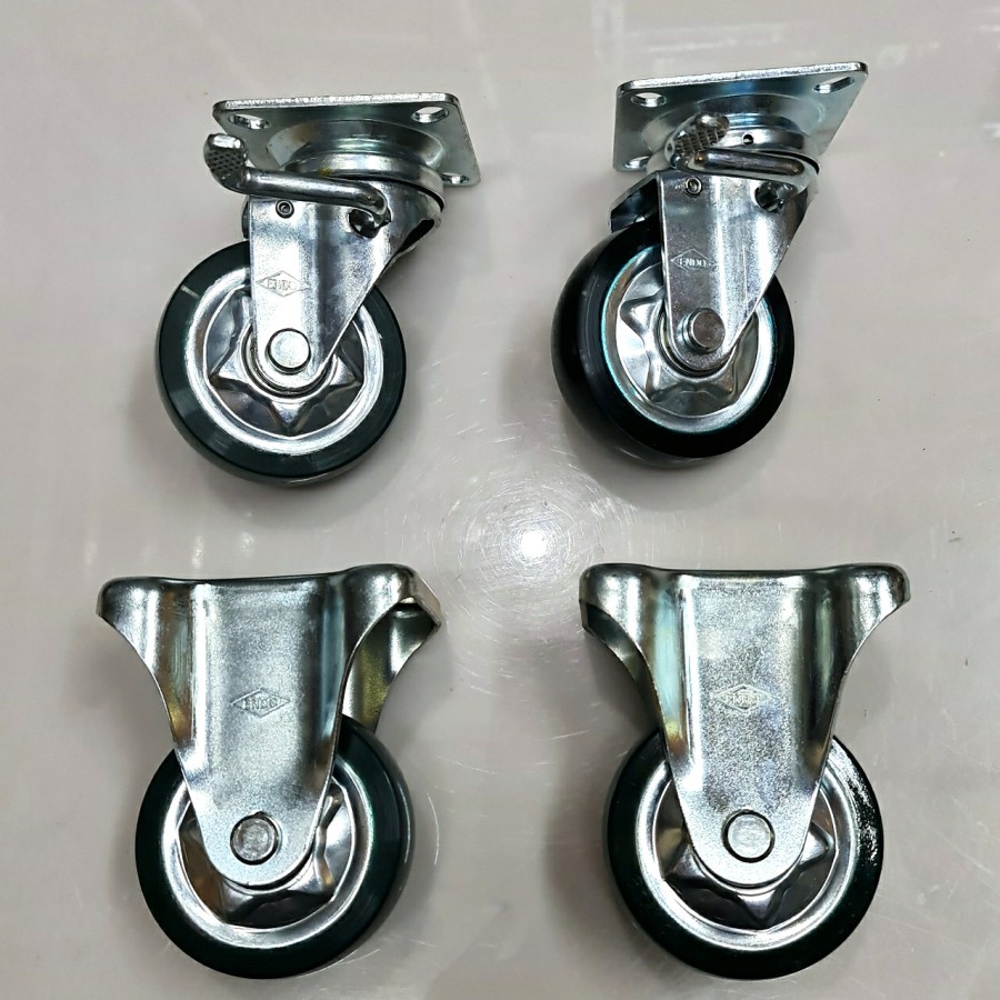 Jual Roda Troley Endo pu hijau 4 inch | Shopee Indonesia