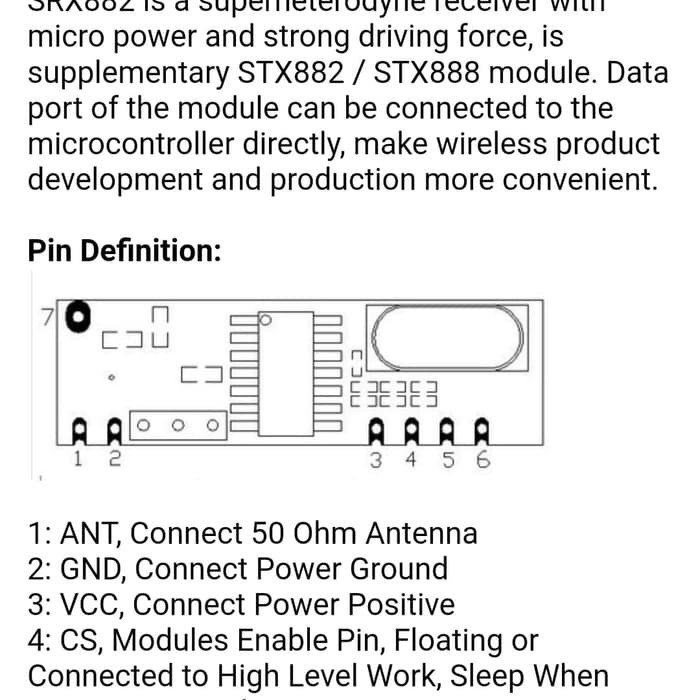 Jual 100M 433Mhz Rf Wireless Data Transceiver Module Stx882 Srx882 ...