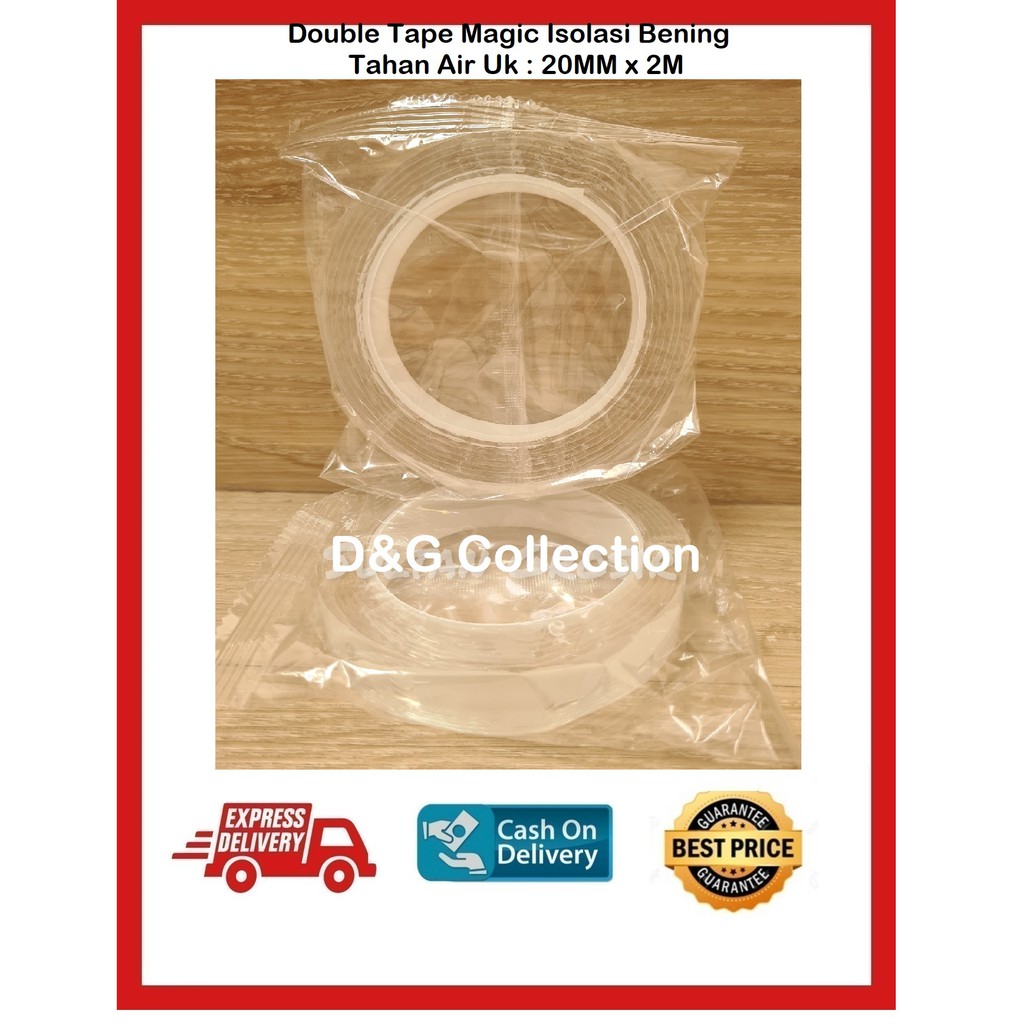 Jual DOUBLE TAPE MAGIC ISOLASI BENING PEREKAT TAHAN AIR | Shopee Indonesia
