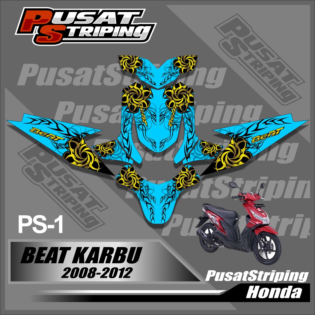 Jual PS-1 Decal Sticker Full Body Beat Karbu Tahun 2008-2012 Sticker ...