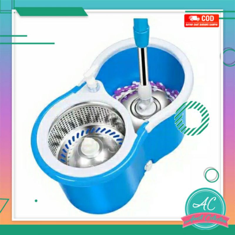 Jual Ori VANSTAR Alat pel lantai dan ember putar 360 spin rotari mop ...
