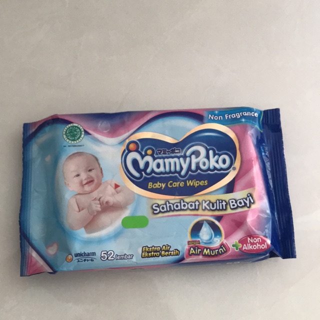 Jual tissu tissue basah mamypoko 52lembar non alkohol + non fragrance ...