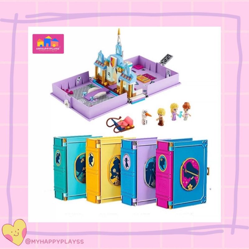 Jual MYHAPPYPLAYSS BRICKS STORY BOOK PRINCESS MERMAID MULAN FROZEN ...