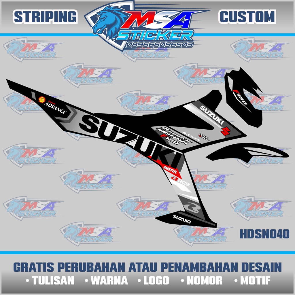 Jual STRIPING CUSTOM SUKA SUKA SATRIA F FI INJEKSI / STICKER STFLM000 ...
