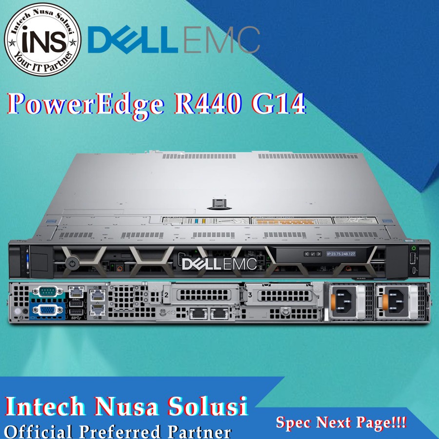 Jual DELL Server PowerEdge R440 Xeon Silver 4210R 32GB 2x600GB SAS PSU ...