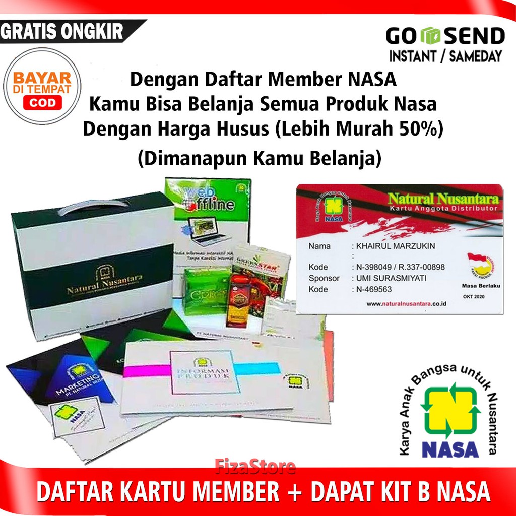 Jual KIT B NASA - DAFTAR MEMBER NASA DAFTAR AGEN NASA - BIKIN KARTU ...