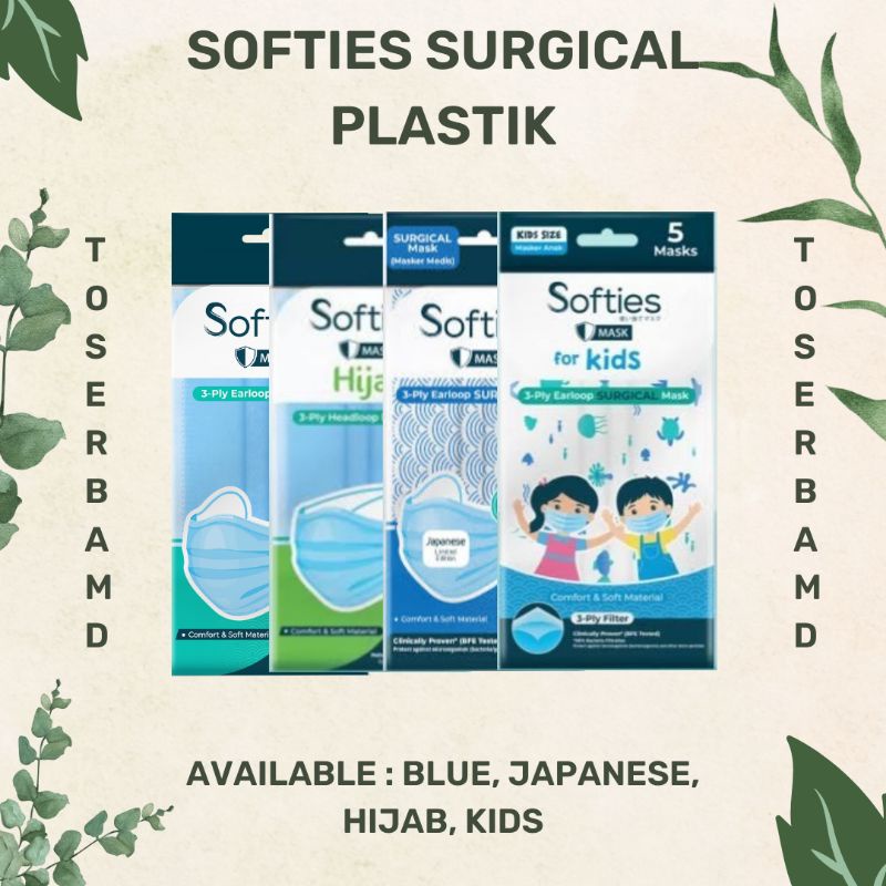 Jual SOFTIES Surgical dan Daily Mask (isi 5 pcs) | Shopee Indonesia