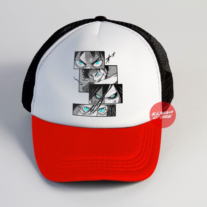 Jual Topi Anime / Topi Jaring Sablon / Topi sablon anime / Topi jaring ...