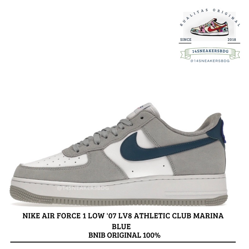Jual Sepatu Air Force 1 Low ‘07 Lv8 Athletic Club Marina Blue BNIB ...